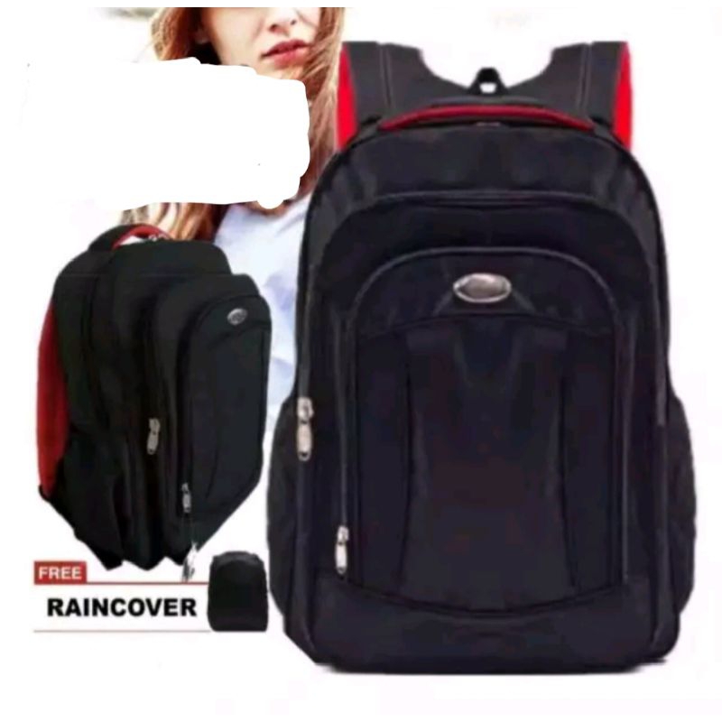 Jual Tas Ransel Laptop Black TS002-Tas Bisnis Kantor Kuliah Sekolah ...