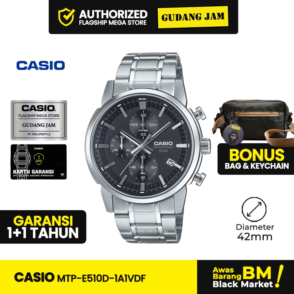 Jual Jam Tangan Casio MTP-E510D-1A1VDF MTP-E510D-1A1 MTP-E510D MTPE510D | Shopee Indonesia