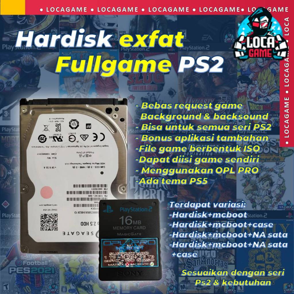 Jual Hardisk internal & eksternal PS2 2,5 inch exfat 320GB | 500GB ...
