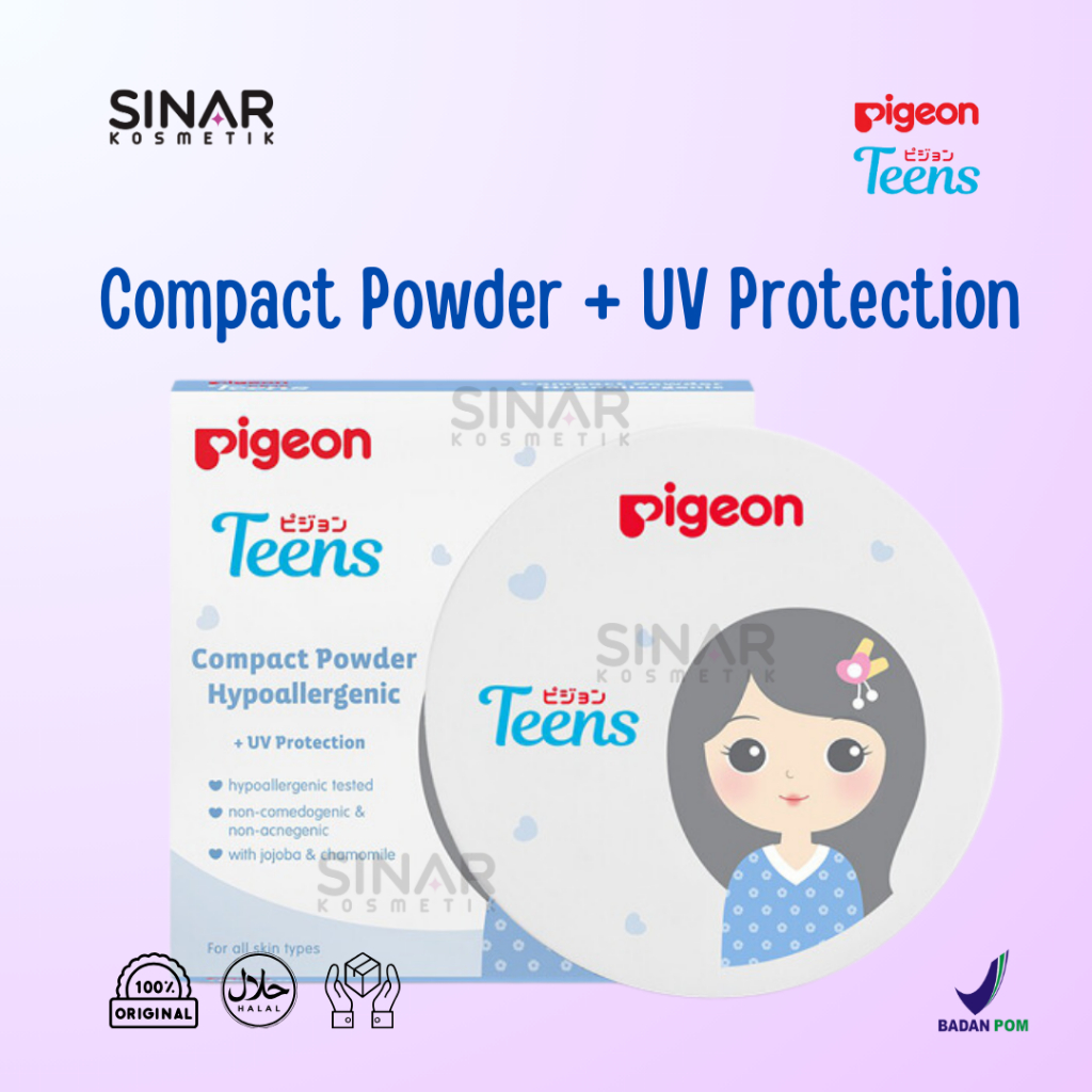 Jual Pigeon Teens Compact Powder + UV Protection (Kemasan Biru ...