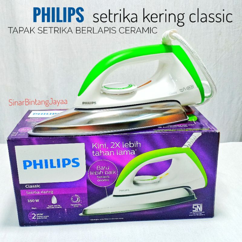 Jual PHILIPS Setrika Ceramic HD1173 Gosokan Tapak Berlapis Ceramic ...