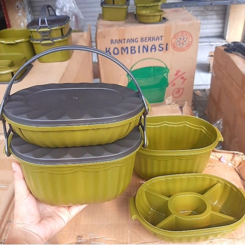 Jual Rantang impian susun 2 berkatan / susan / cokelat / coklat / sekat ...