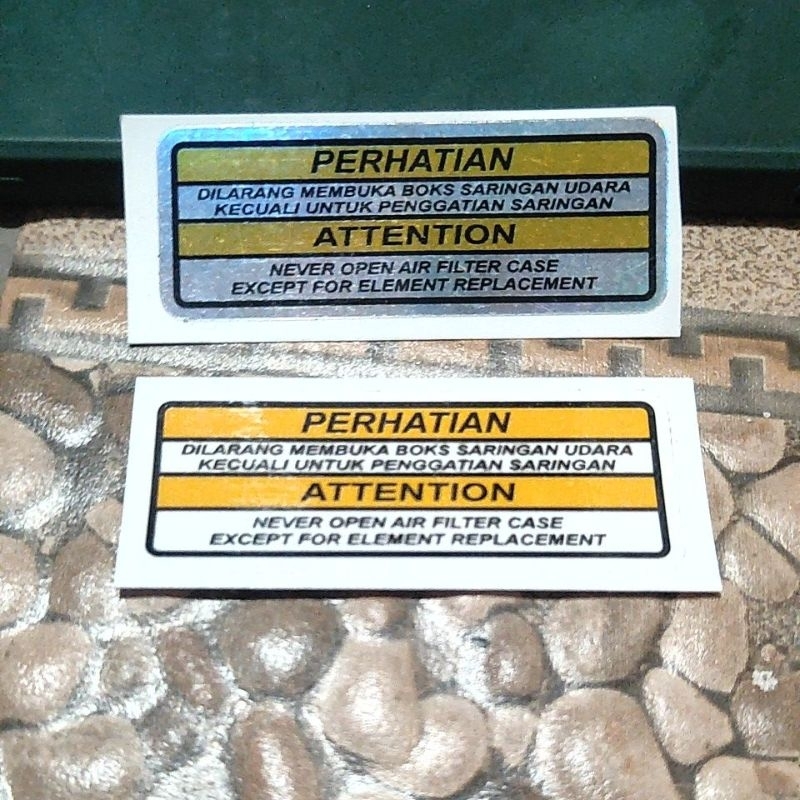 Jual stiker perhatian attention box filter Mio sporty/smile | Shopee ...