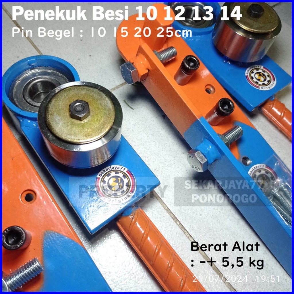 Jual Alat Penekuk Besi Begel 10 12 13 ulir D13 BJTS 420B 14mm TP280 SNI ...