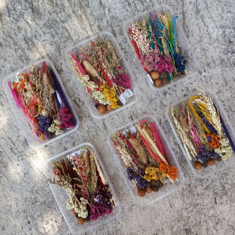 Jual PAKET BUNGA KERING MIX PREMIUM Paket flower, bunga kering mix box ...