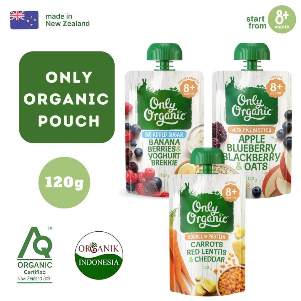 Jual Only Organic Pouch 8m+ 120gr | Shopee Indonesia