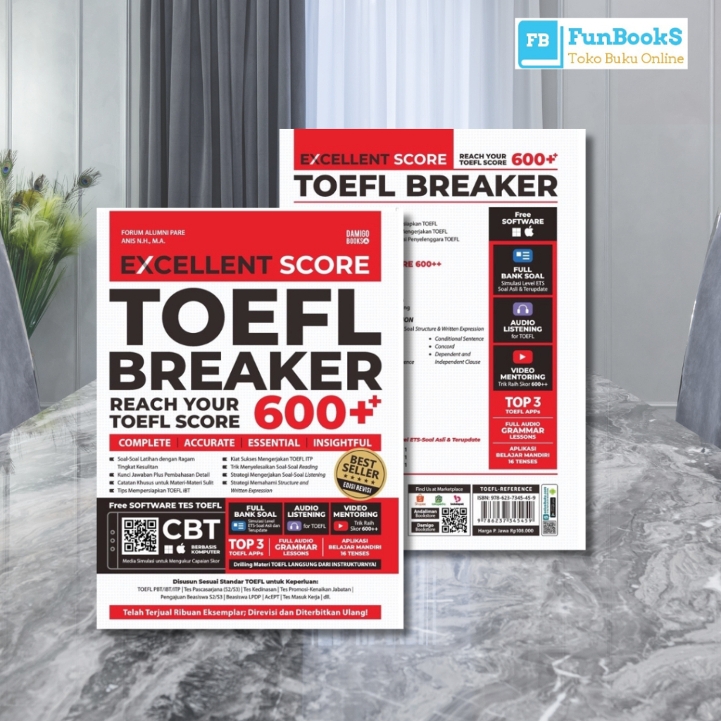 Jual BUKU TOEFL EXCELLENT SCORE TOEFL BREAKER 600 ++ (EDISI REVISI ...