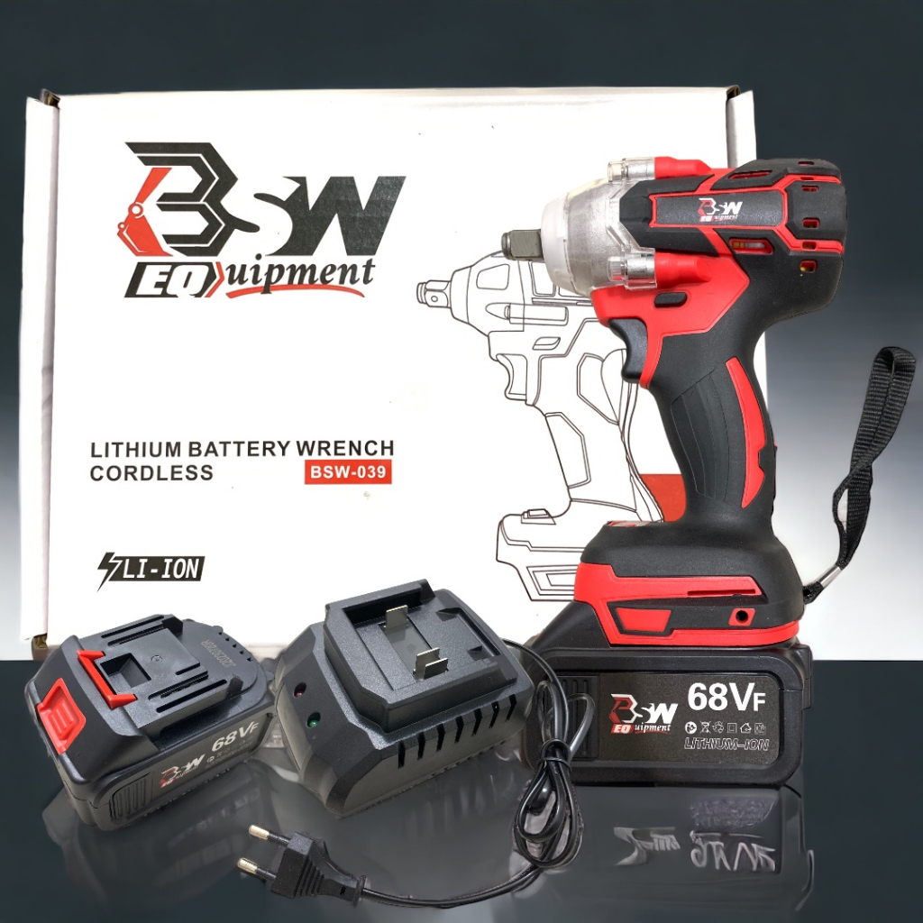 Jual bsw 88VF Brushless Mesin bor Impact baterai 13MM Cordless Impact wrench Impact 2baterai ...