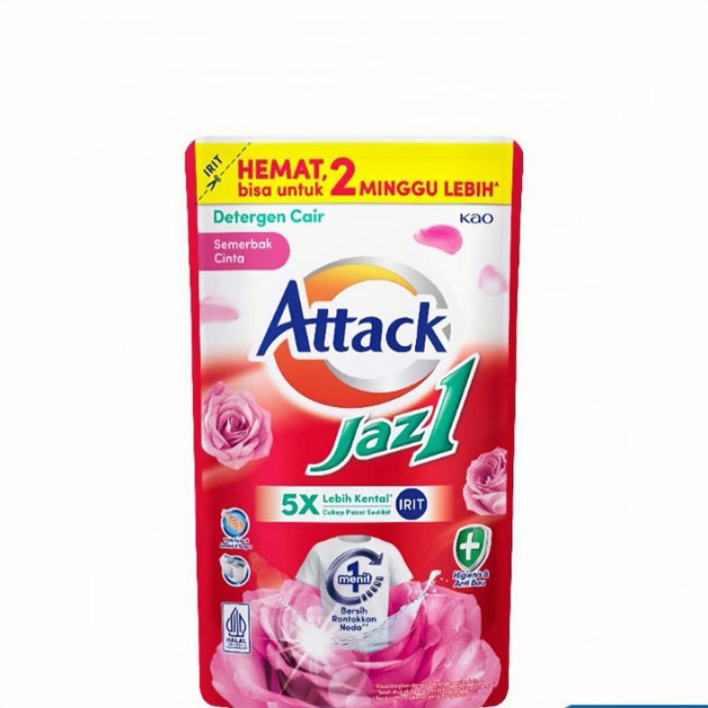 Jual KAO ATTACK JAZ 1 DETERGENT CAIR SEMERBAK CINTA 515G | Shopee Indonesia