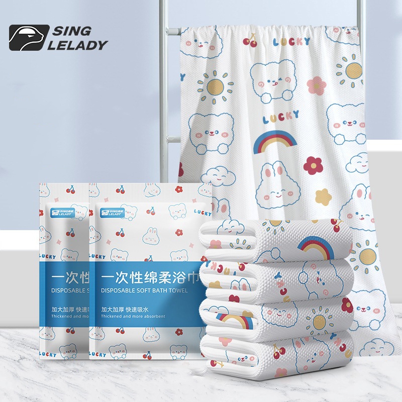 Jual Handuk Sekali Pakai SL6 Motif Disposable Soft Bath Towel | Shopee ...