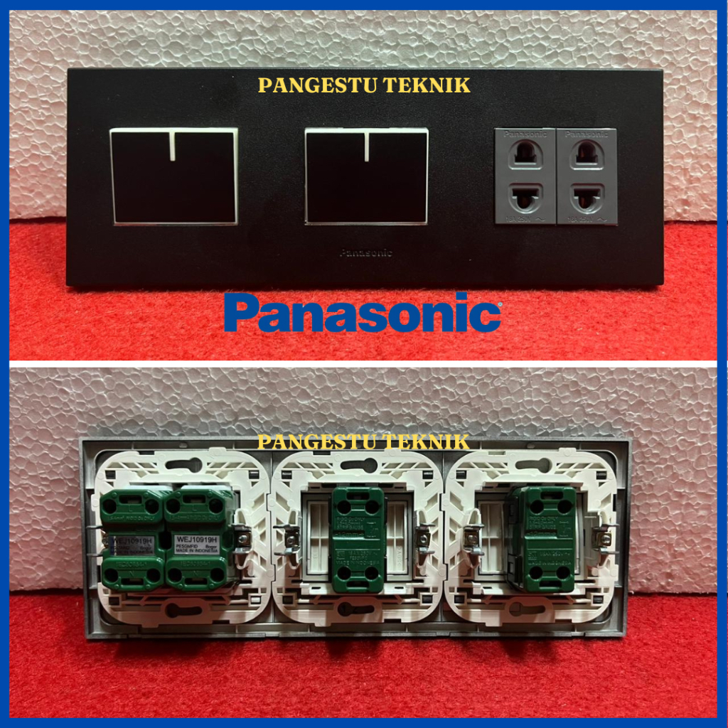 Jual Panasonic Double Saklar Engkel Besar Plus Double Stop Kontak ...