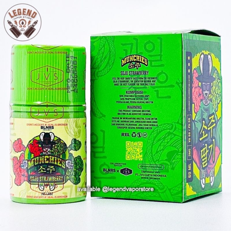 Jual FREEBASE - LIQUID MUNCHIES V2 Strawberry Sozu 60ML 3MG AUTHENTIC ...