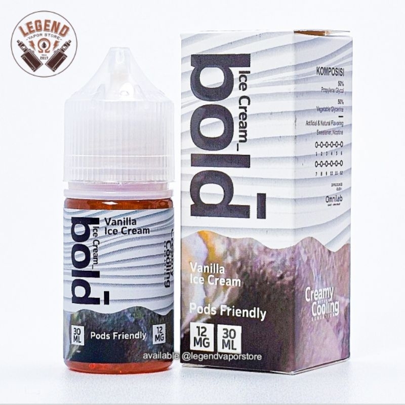 Jual SALT NIC - LIQUID BOLD Vanilla Ice Cream 30ML 12MG AUTHENTIC ...