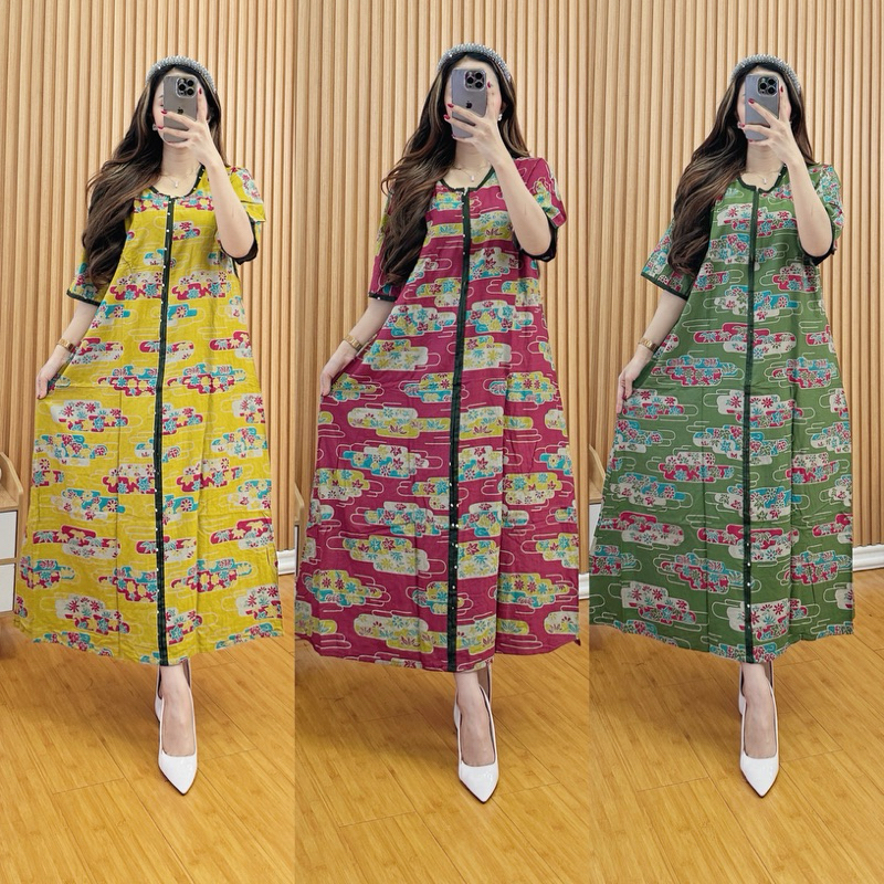 Jual Daster Wanita Rayon Grade A Resleting Depan Baju Tidur Daster ...