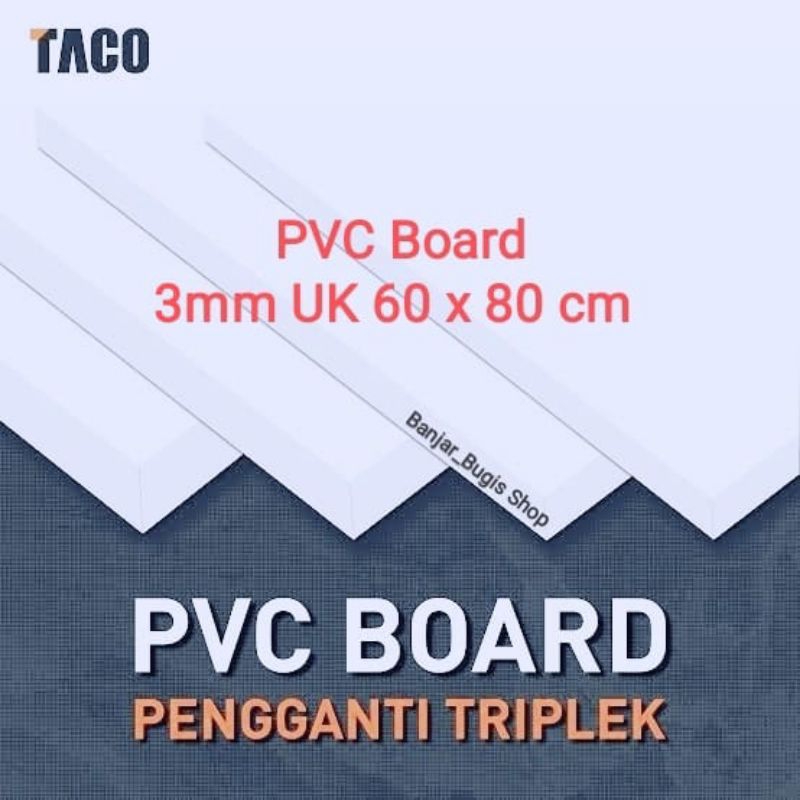 Jual PVC Board | PVC Foam Board | Papan PVC 3mm ukuran 60 x 80 cm ...
