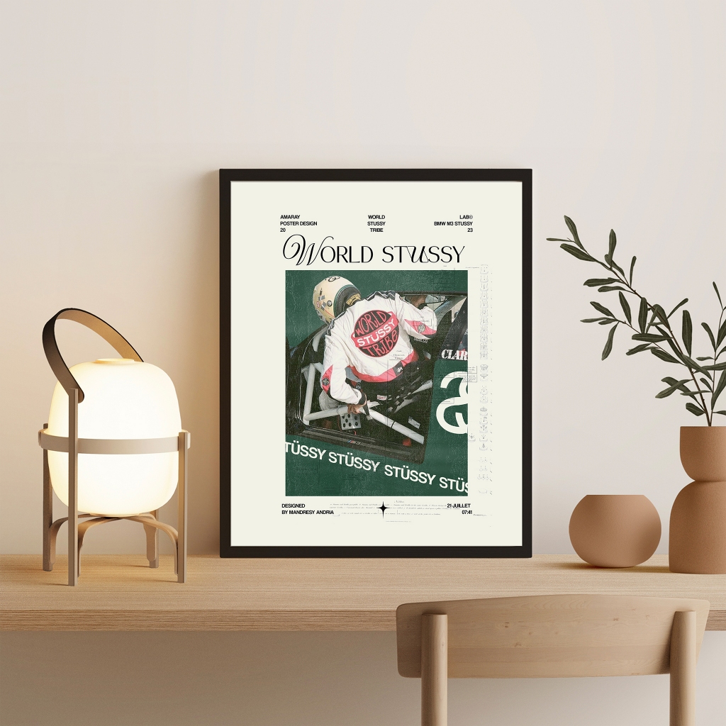 Jual Poster Frame Stussy, Frame Ngonten, Dekorasi Ruang Tamu dan Kamar ...