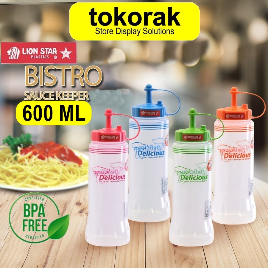 Jual BOTOL KECAP 600ML PLASTIK BOTOL SAOS 600 ML LION STAR BISTRO SAUCE ...