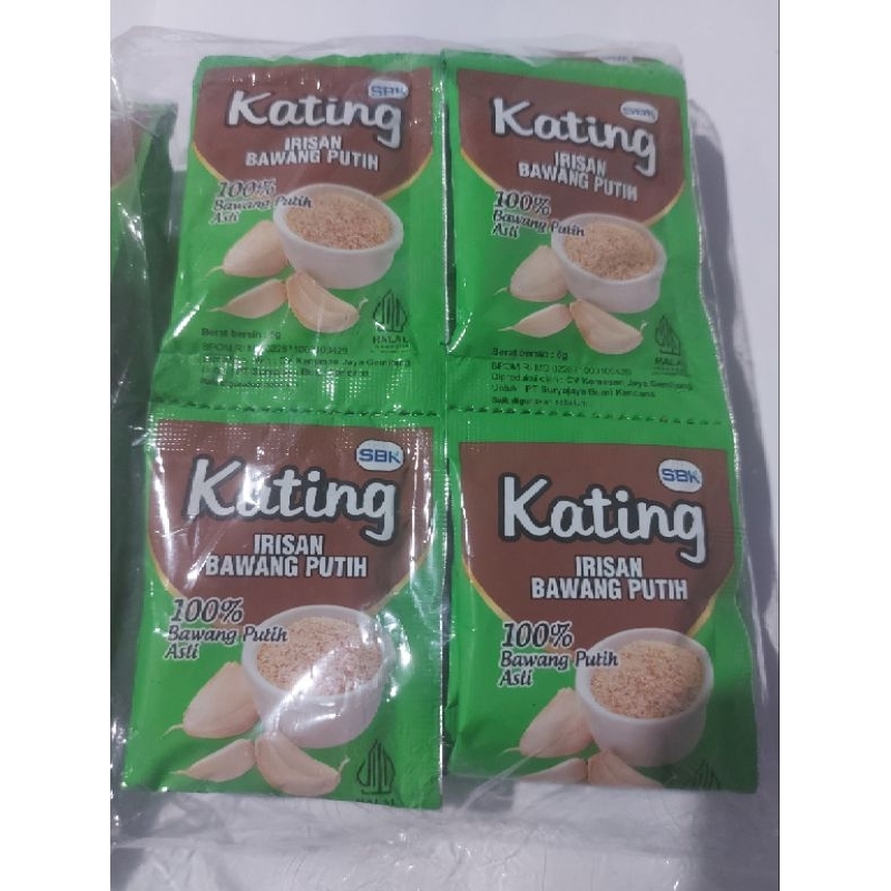 Jual BAWANG PUTIH BUBUK KATING 1 RENCENG 12 SACHET | Shopee Indonesia