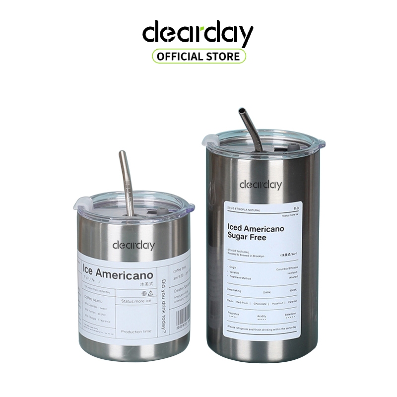 Jual Dearday Stainless Steel Tumblr 600ml 304 Gelas Stainless Steel/Mug Berkapasitas Besar ...