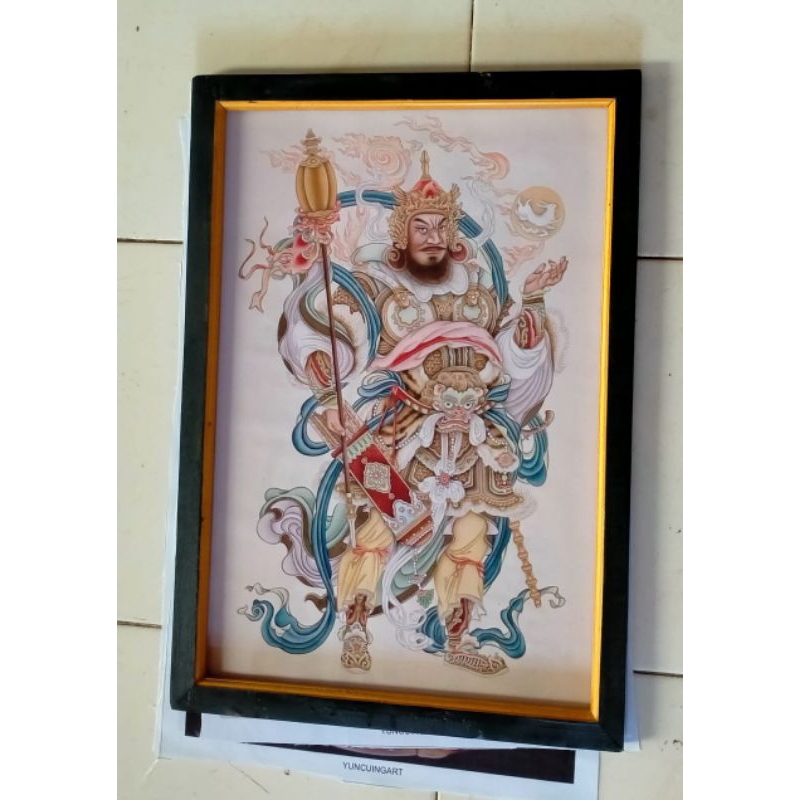 Jual hiasan dinding lukisan cetak dewa penjaga pintu MEN SEN plus ...