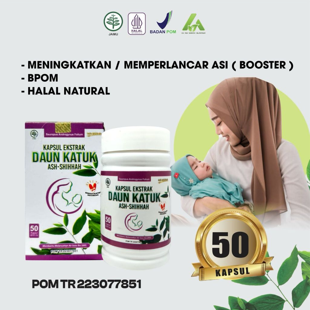 Jual Kapsul Ekstrak Daun Katuk Ash-Shihhah Ash Shihah Original Melancarkan Asi 50 kapsul ...