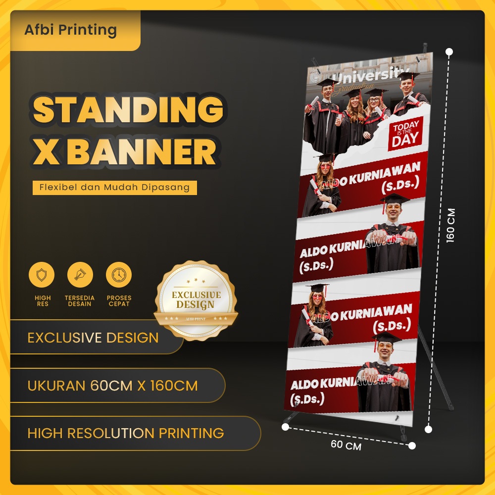 Jual Cetak X Banner Wisuda, X banner Seminar proposal, X Banner Sidang ...
