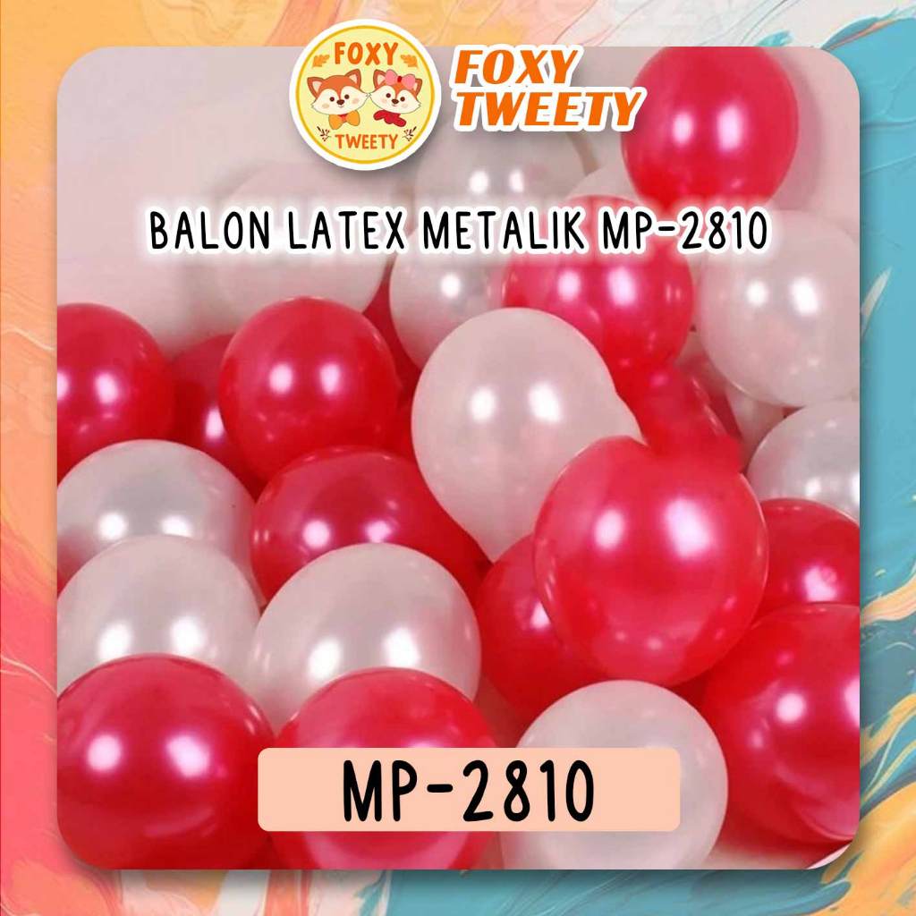 Jual Latex Balloon Metallic 12 inch Isi 10 pcs - MP 2810 / Balon Lateks ...