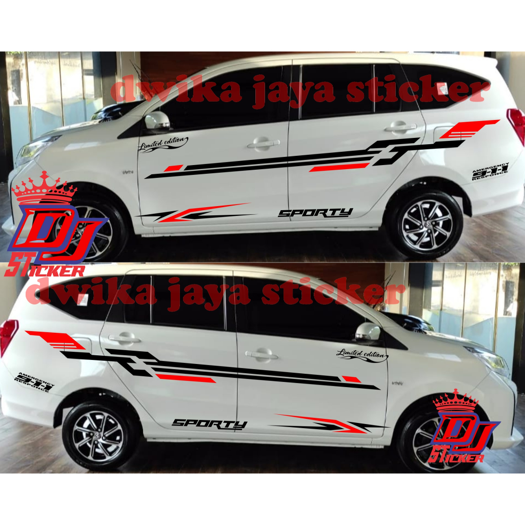 Jual Stiker Mobil Calya Model sporty Simple Terbaru | Shopee Indonesia