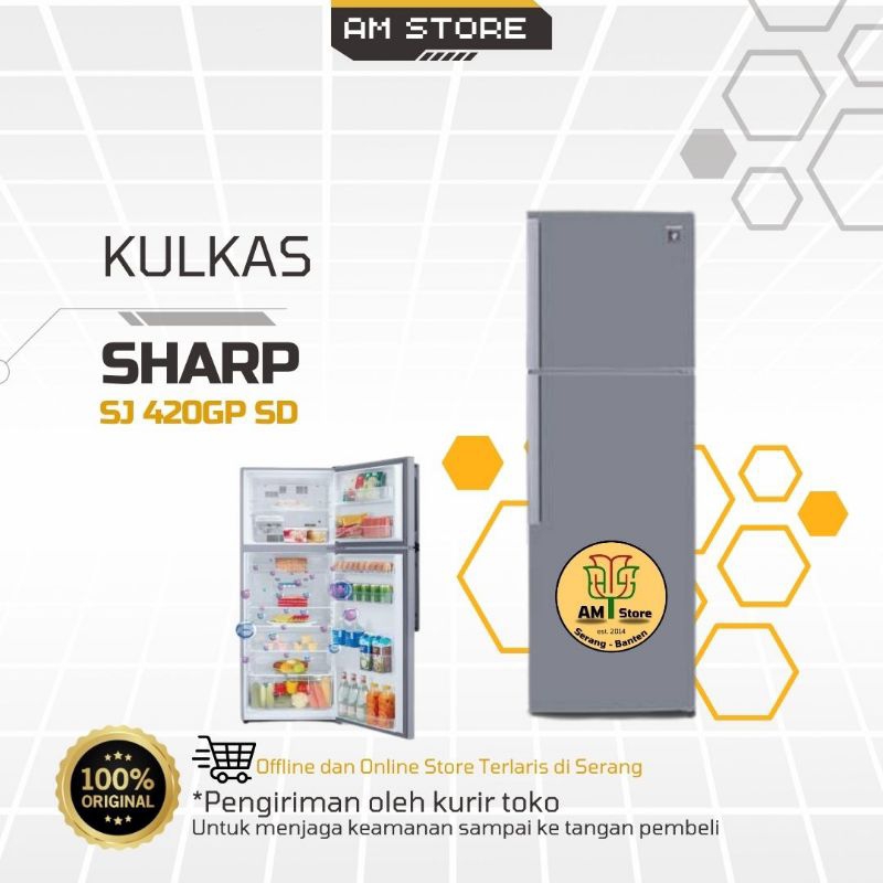 Jual Kulkas 2 Pintu Sharp SJ 420GP SD | Shopee Indonesia