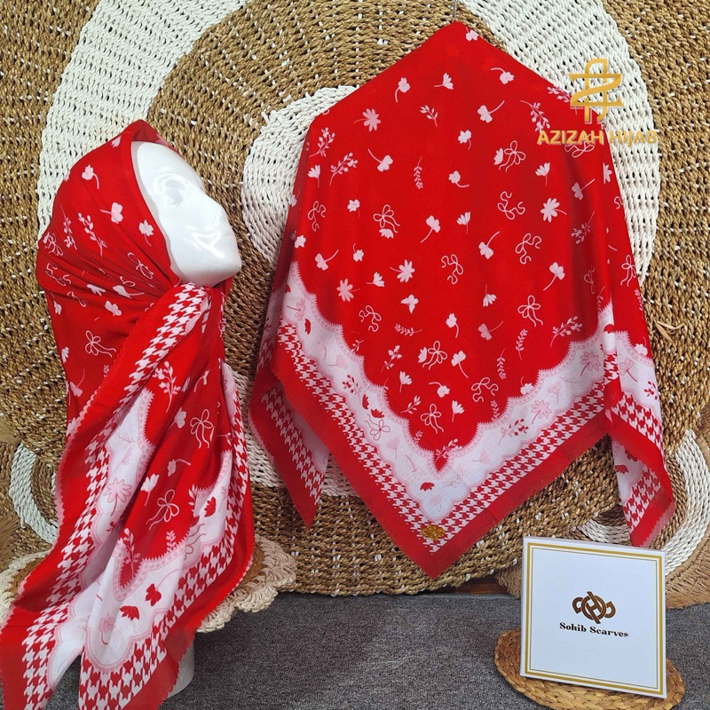 Jual HIJAB | KERUDUNG SEGIEMPAT VOAL ORIGINAL LASERCUT - MERAH PUTIH ...