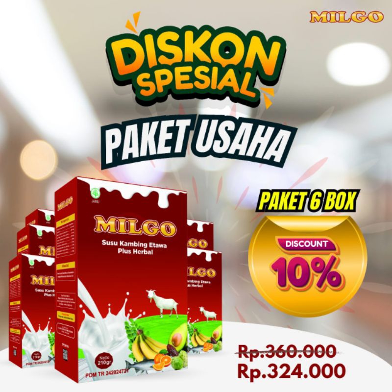 Jual PAKET USAHA 6 BOX SUSU MILGO DISKON 10% | Shopee Indonesia