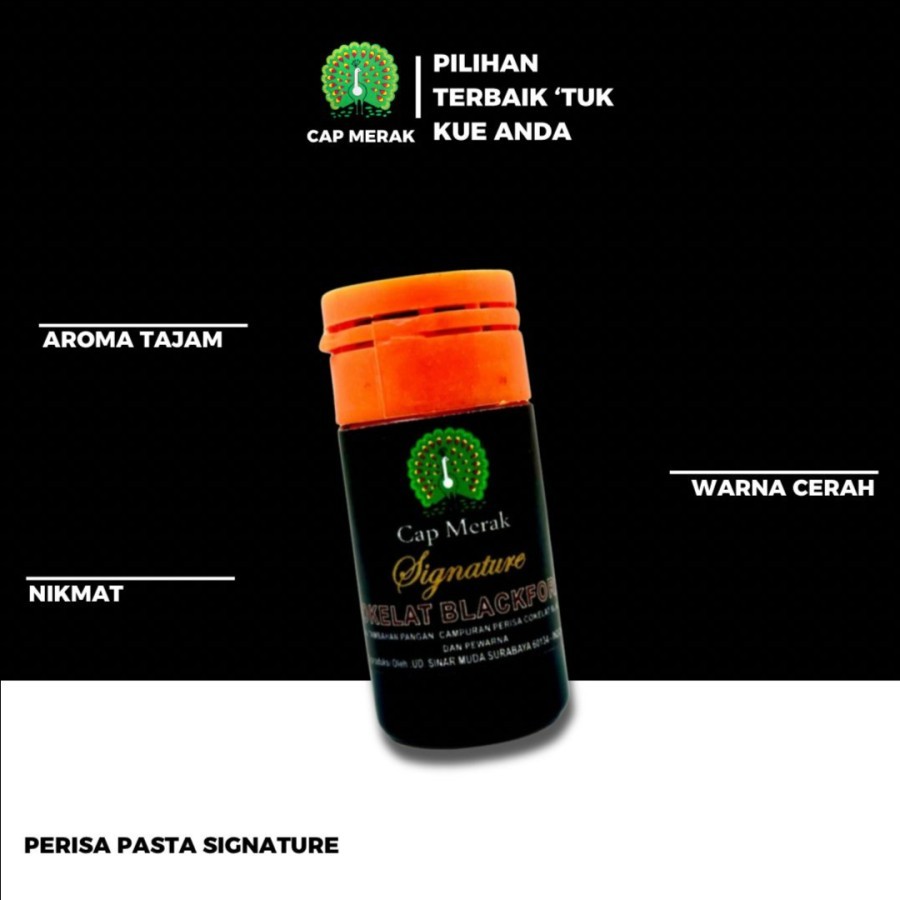 Jual PERISA PASTA MAKANAN / PERISA MAKANAN CAP MERAK SIGNATURE 12 GR ...