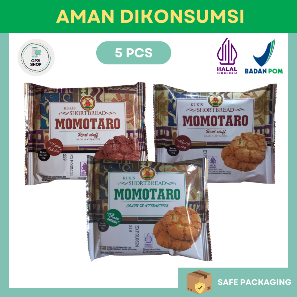 Jual [5 PCS] AOKA Momotaro Shortbread Cookies Aneka Rasa | Shopee Indonesia