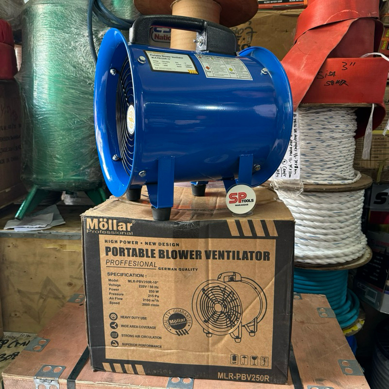 Jual MESIN PORTABLE BLOWER AIR VENTILATOR EXHAUST AXIAL MOLLAR PBV250R ...