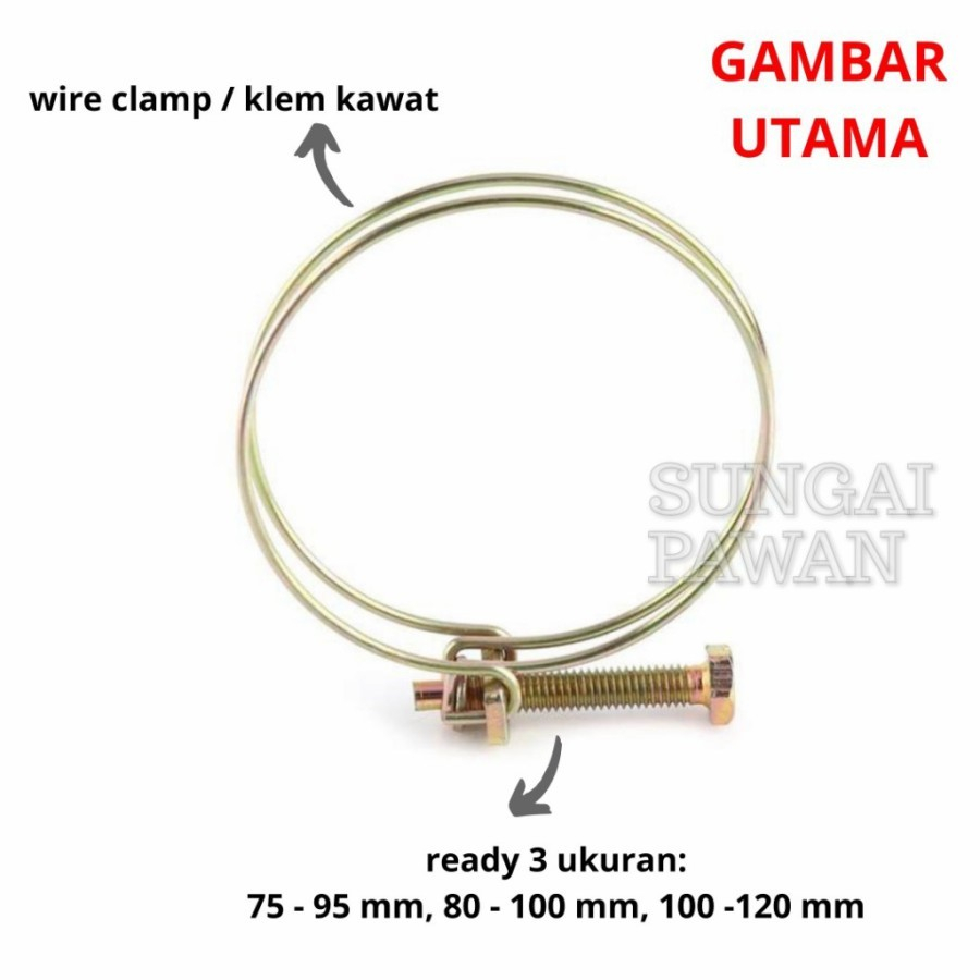 Jual Wire clamp klem kawat jepit penjepit selang hose ukuran 75 mm ...