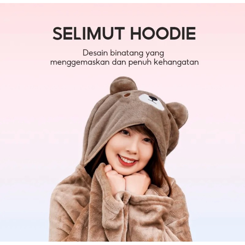 Jual Selimut Hoodie/ selimut hoodie alba sol/ Selimut Karakter/ Selimut ...