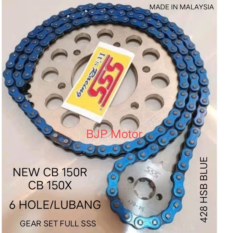 Jual Gear Set SSS 428 New Honda CB150R K45 CB150X rantai SSS 428 HSB ...