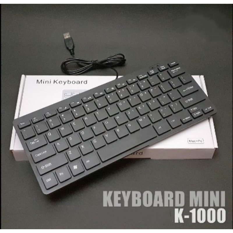 Jual Keyboard Mini K1000 Wired Silent Click | Shopee Indonesia