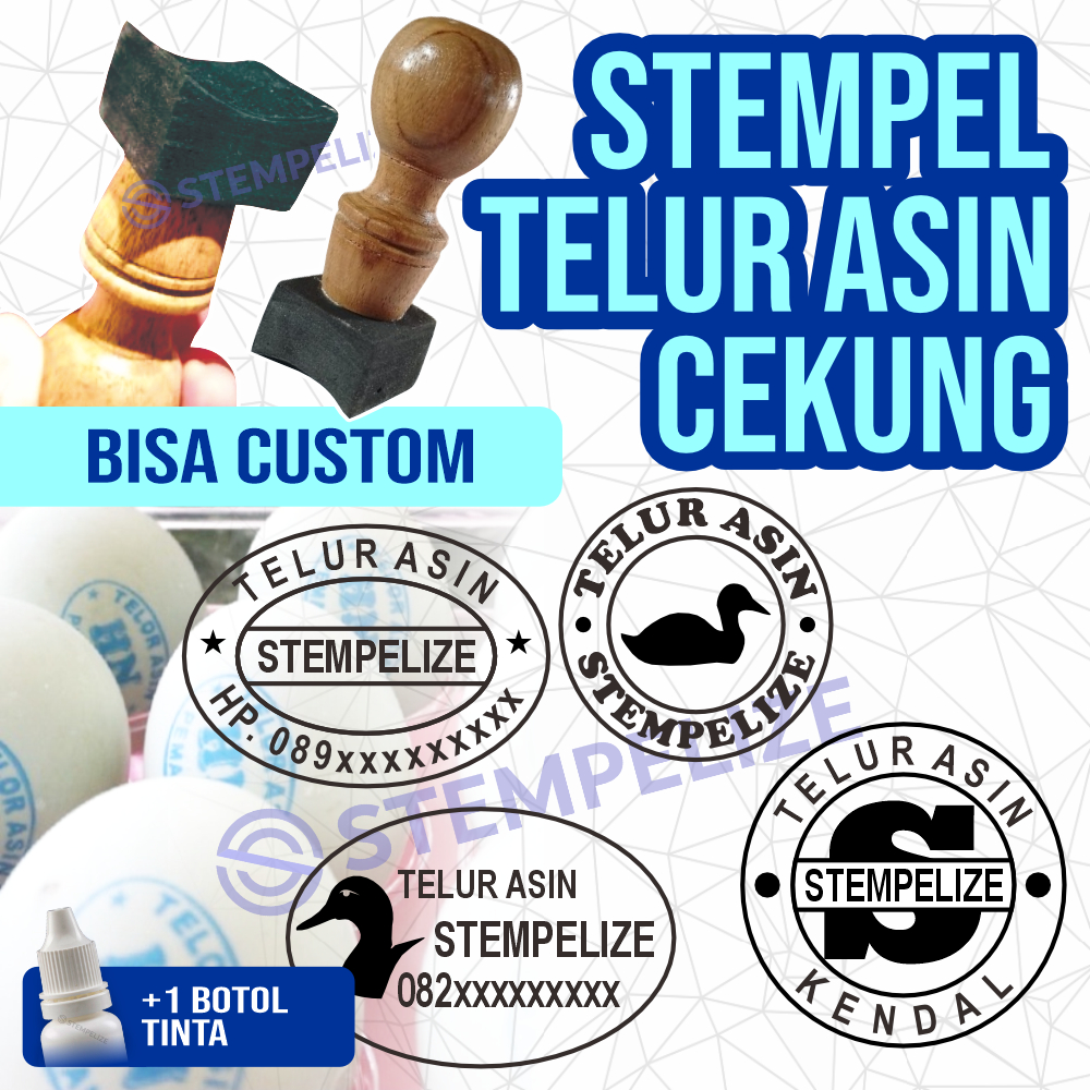 Jual Stempel Telur Asin Cekung Sudah + Tinta 1 Botol | Shopee Indonesia