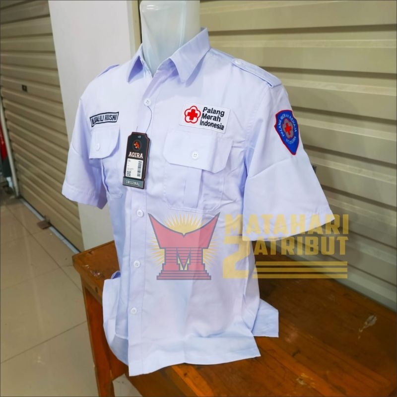Jual kemeja PMI PMR logo komplit free nama | Shopee Indonesia
