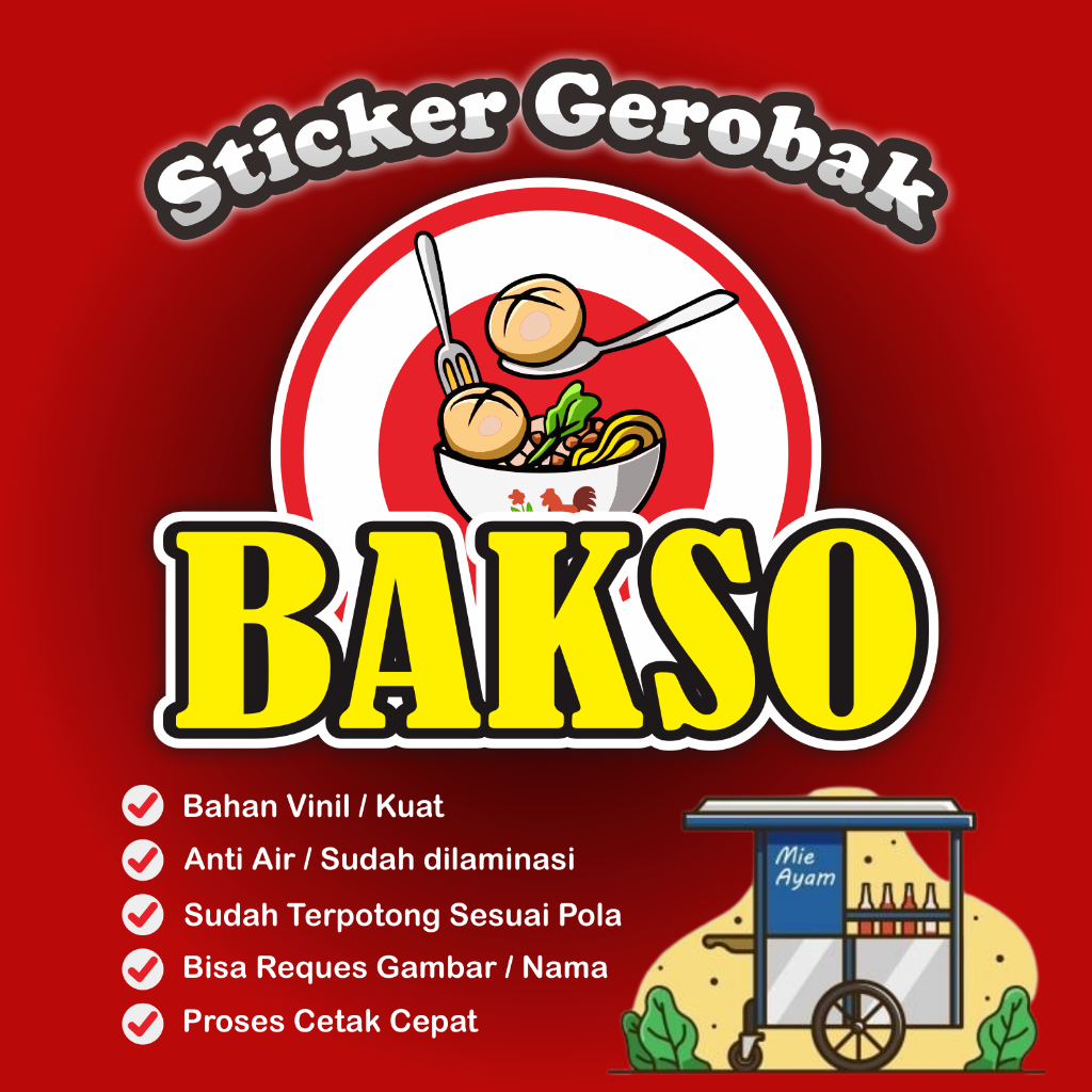 Jual Sticker Gerobak, Sticker Kaca, Sticker Etalase, Sticker Nama Usaha ...