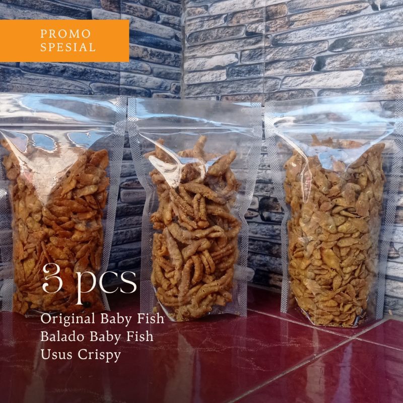 Jual Pepetek Crispy | Original & Balado | Usus Crispy |Paket Hemat [ 3 ...