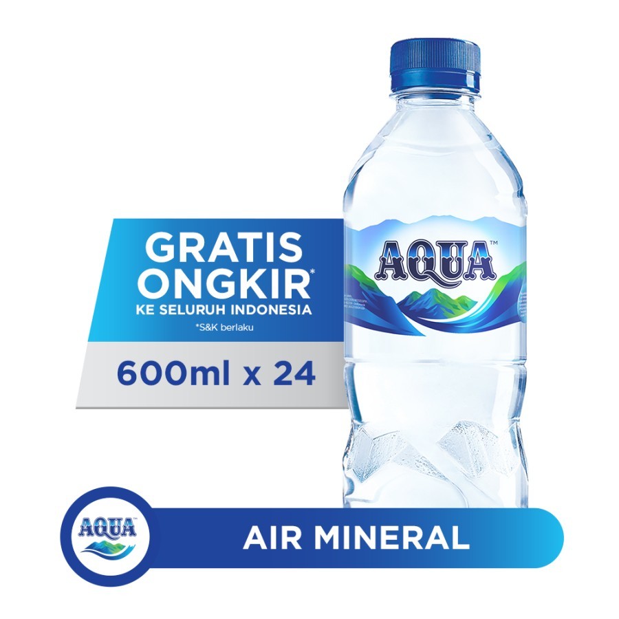Jual AQUA 600ml 1 Dus (24 Botol) | Shopee Indonesia