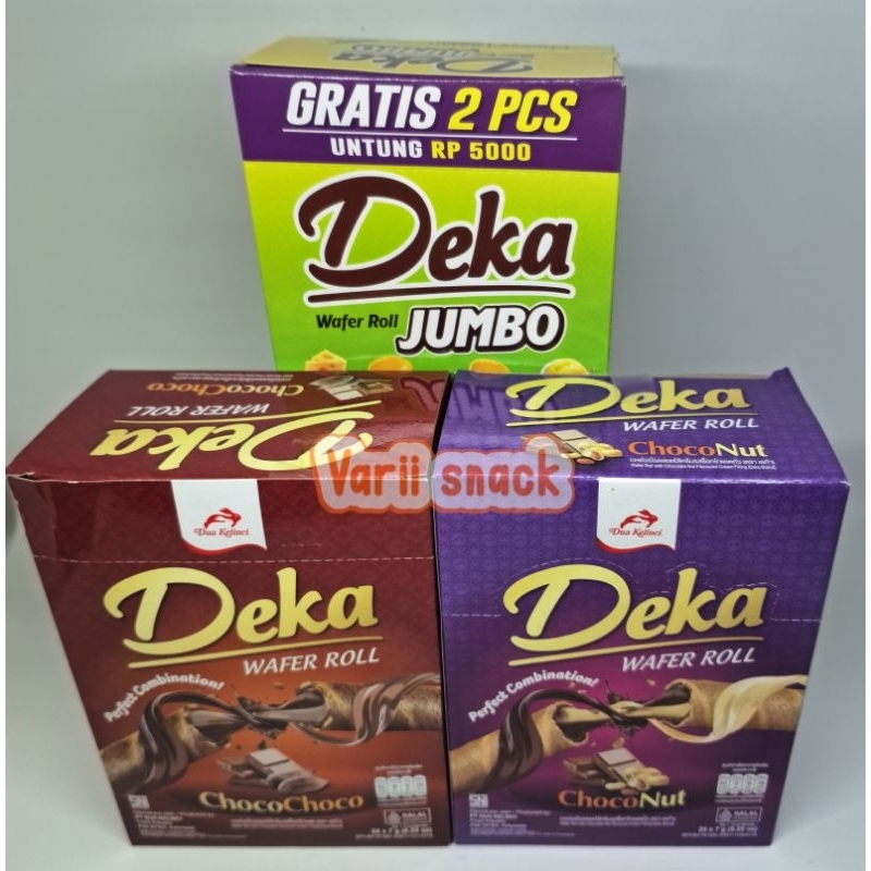 Jual DEKA Wafer Roll Choco Nut / Choco 500 Deka Jumbo Durian 1000 ...