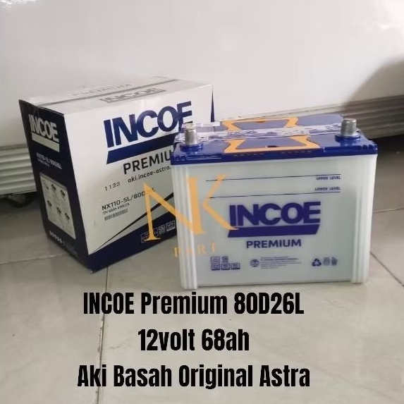 Jual Aki Mobil Isuzu MU-X, Nissan Elgrand Incoe 80D26L Premium 68Ah Premium | Shopee Indonesia
