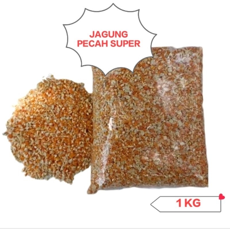Jual Jagung Pecah Super Kemasan 1 Kg Jagung Giling Pakan Ternak Unggas ...