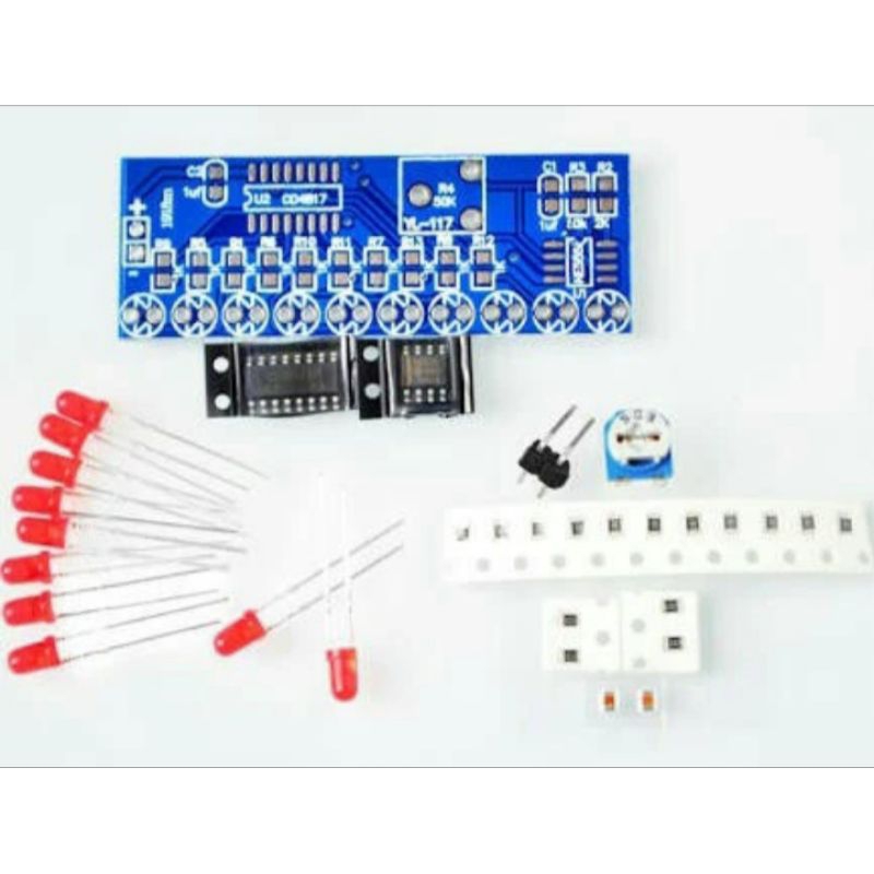 Jual running Led kit 10x Led Berjalan DIY CD4017 + NE555 | Shopee Indonesia