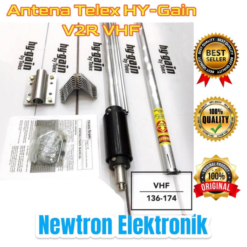 Jual Antena V2R V-2R Telex Hygain Antenna Basetation Plat Loading Besar VHF 136-174 Mhz Untuk ...