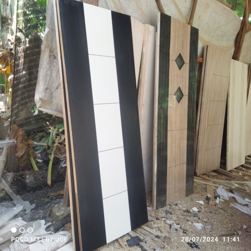 Jual pintu multiplek minimalis warna hitam putih ukuran lebar 80cm ...