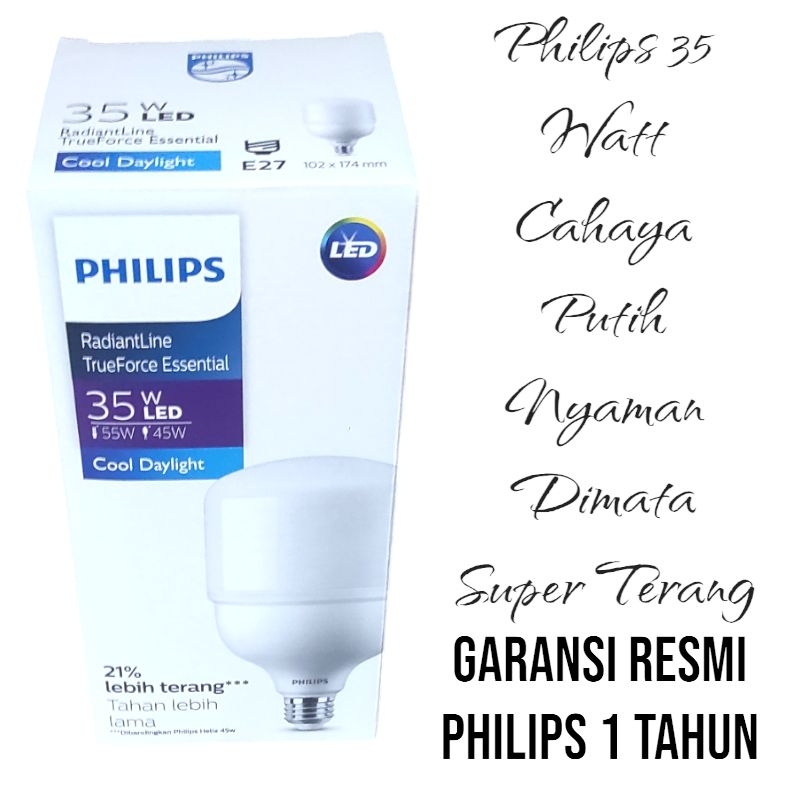 Jual Lampu Led Philips 35 Watt Philips Lampu Led Radiantline TrueForce Essentials 35 Wat Cahaya ...